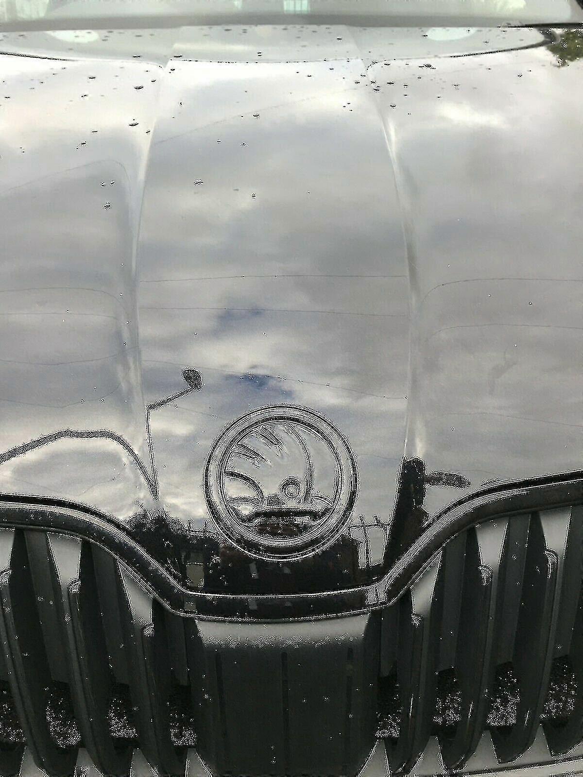 Black 90mm Emblem Badge 3m Adhesive Front Rear Bonnet Boot For Skoda ...