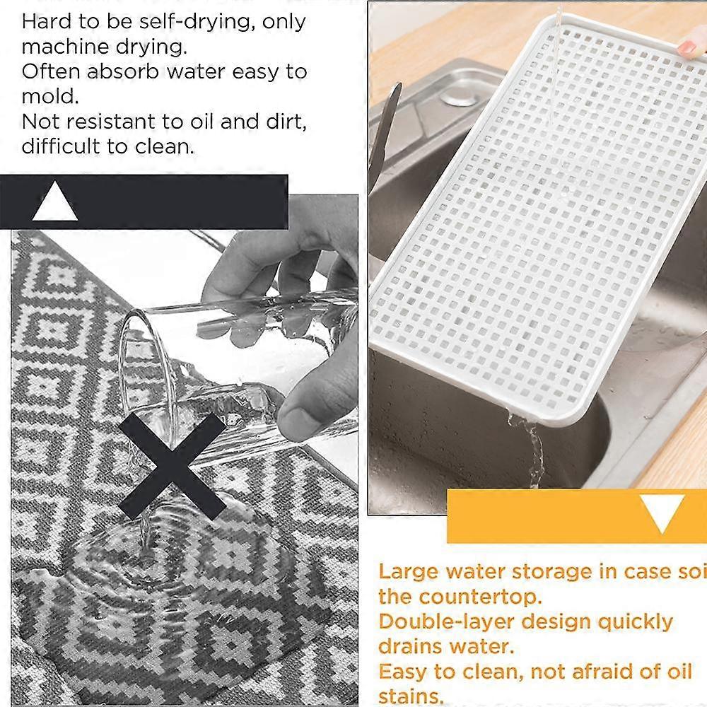 Dish Drain Tray,Large Water Storage Capacity Dish Drain Board, Dish ...