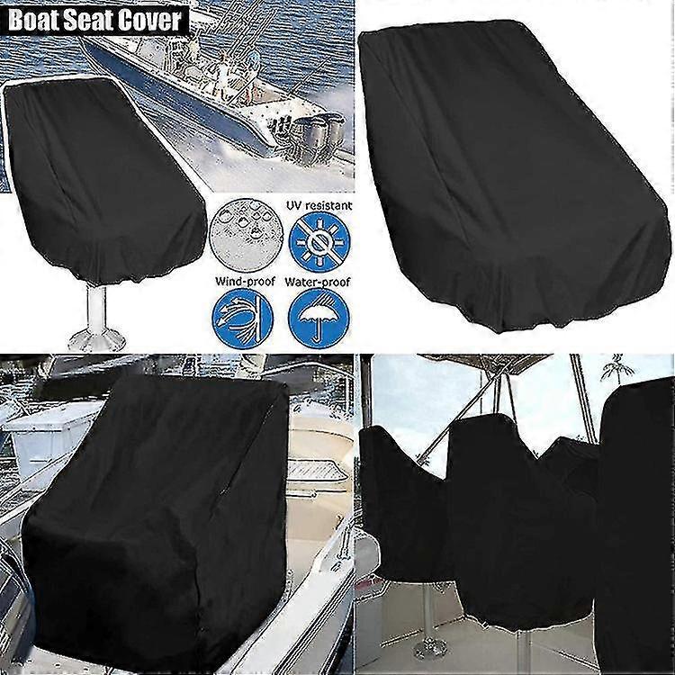2 Pack Boat Seat Covers, Outdoor Waterproof Pontoon Captain Bench Chair ...