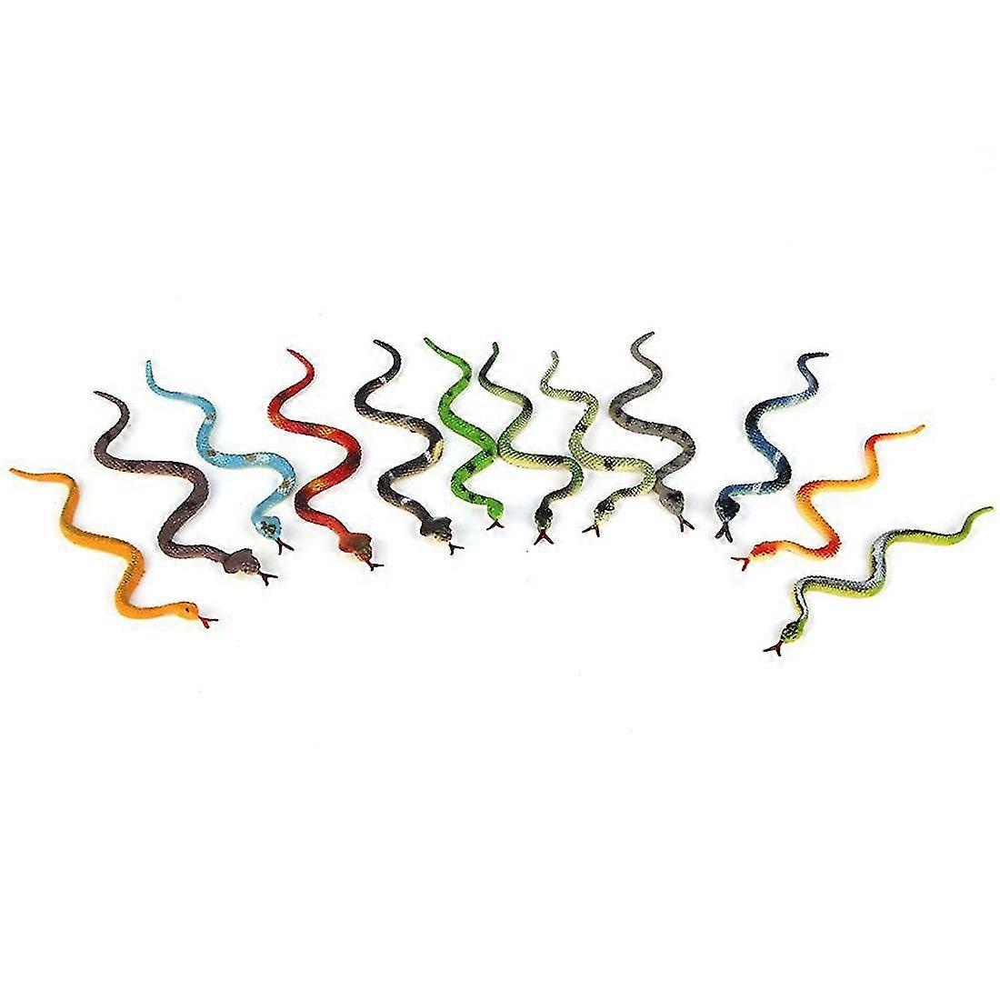 Plastic reptile animal snake model toy 12pcs multicolour | Fruugo UK