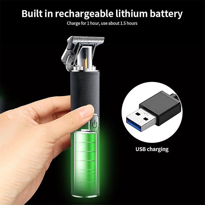 Usb tondeuse à cheveux électrique tailleur de rasoir rechargeable tondeuse à barbe ...