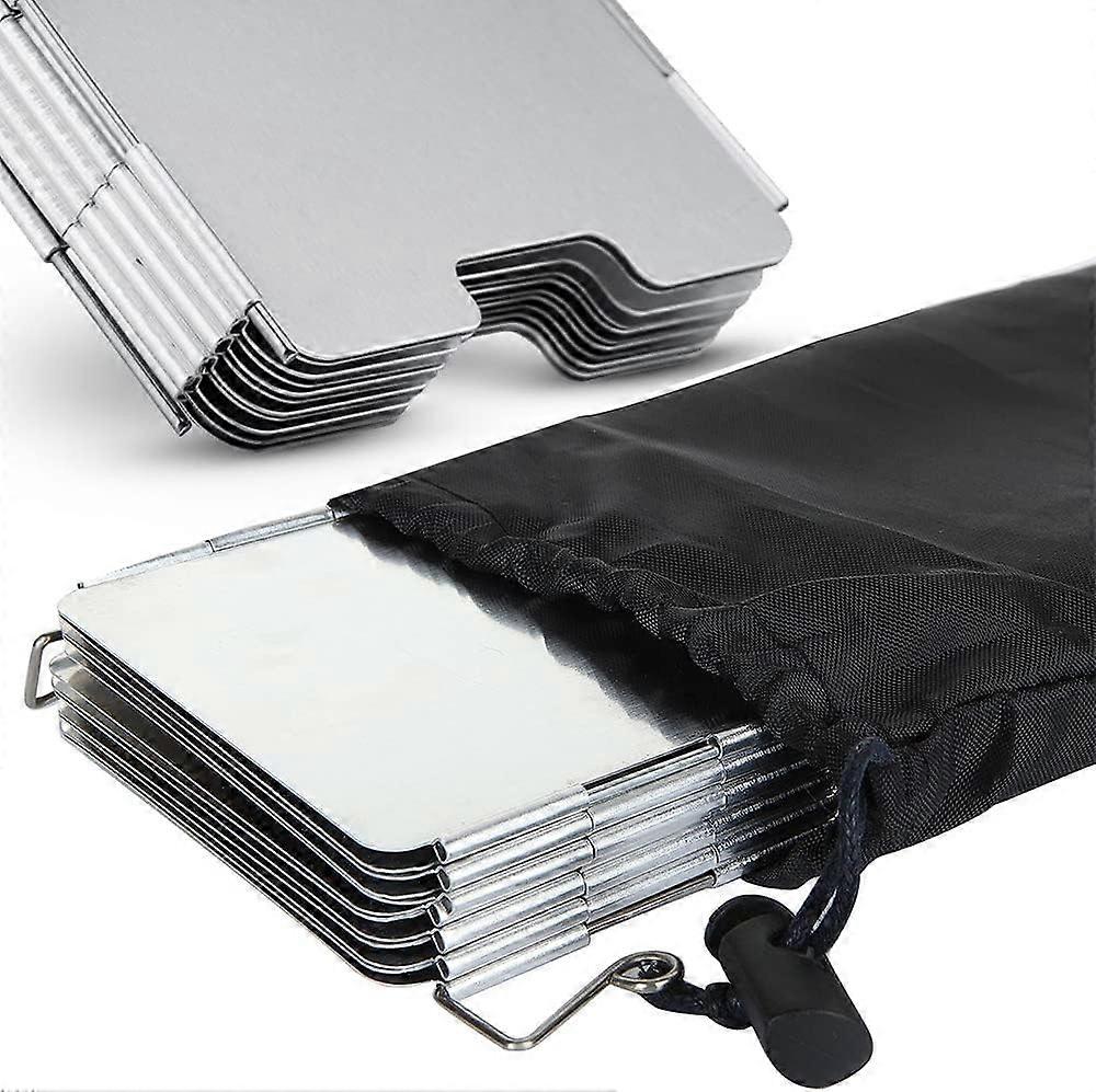 Camp Stove Windshield - 12 Plates Foldable Cooker Wind Screen | Fruugo UK