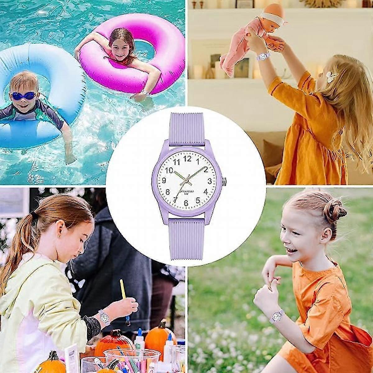 Kids Analog Watches for Girls Boys Kids Watches with Soft Band Learning ...