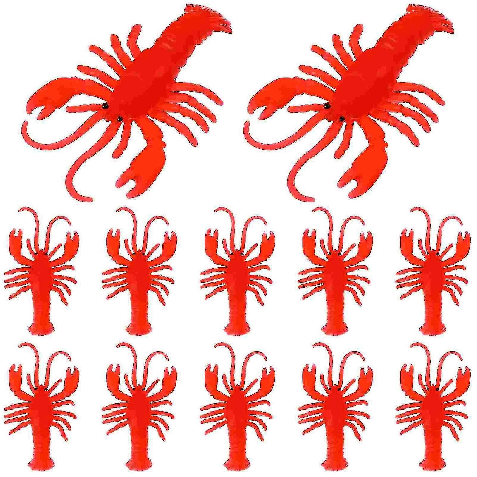 Simulated Crayfish Sea Creature Models Kids Playsets Plastic Soft ...