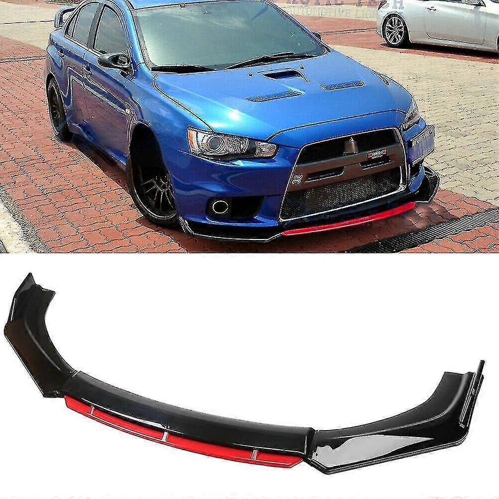 For Mitsubishi Lancer Evo X 10 08-15 Car Front Bumper Lip Auto Chin ...
