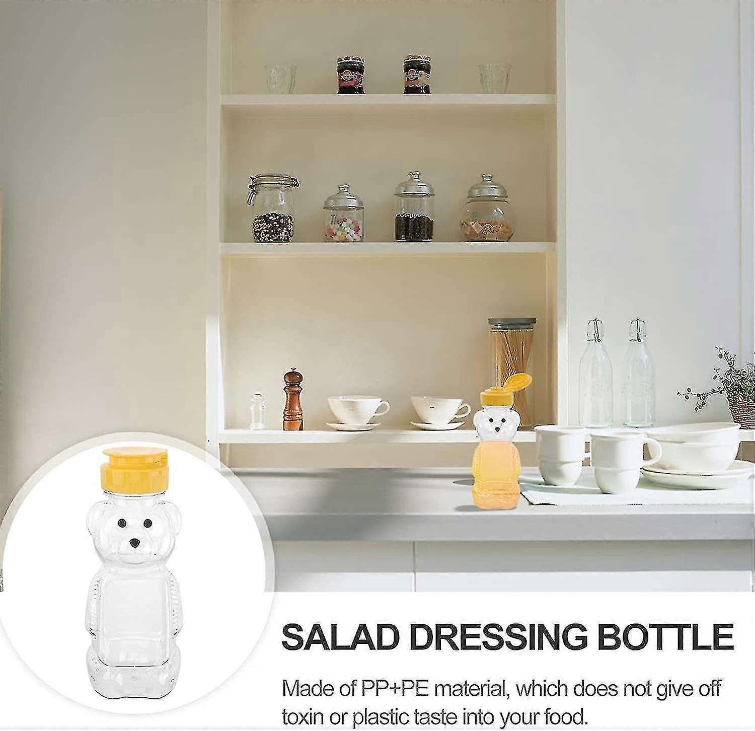 Squeeze Condiment Bottles Reusable Squeeze Containers Bear Shape Honey ...