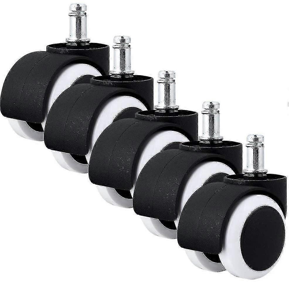 Office Chair Castors (5 Pieces), Quiet Hard Floor Castors Swivel Chair ...