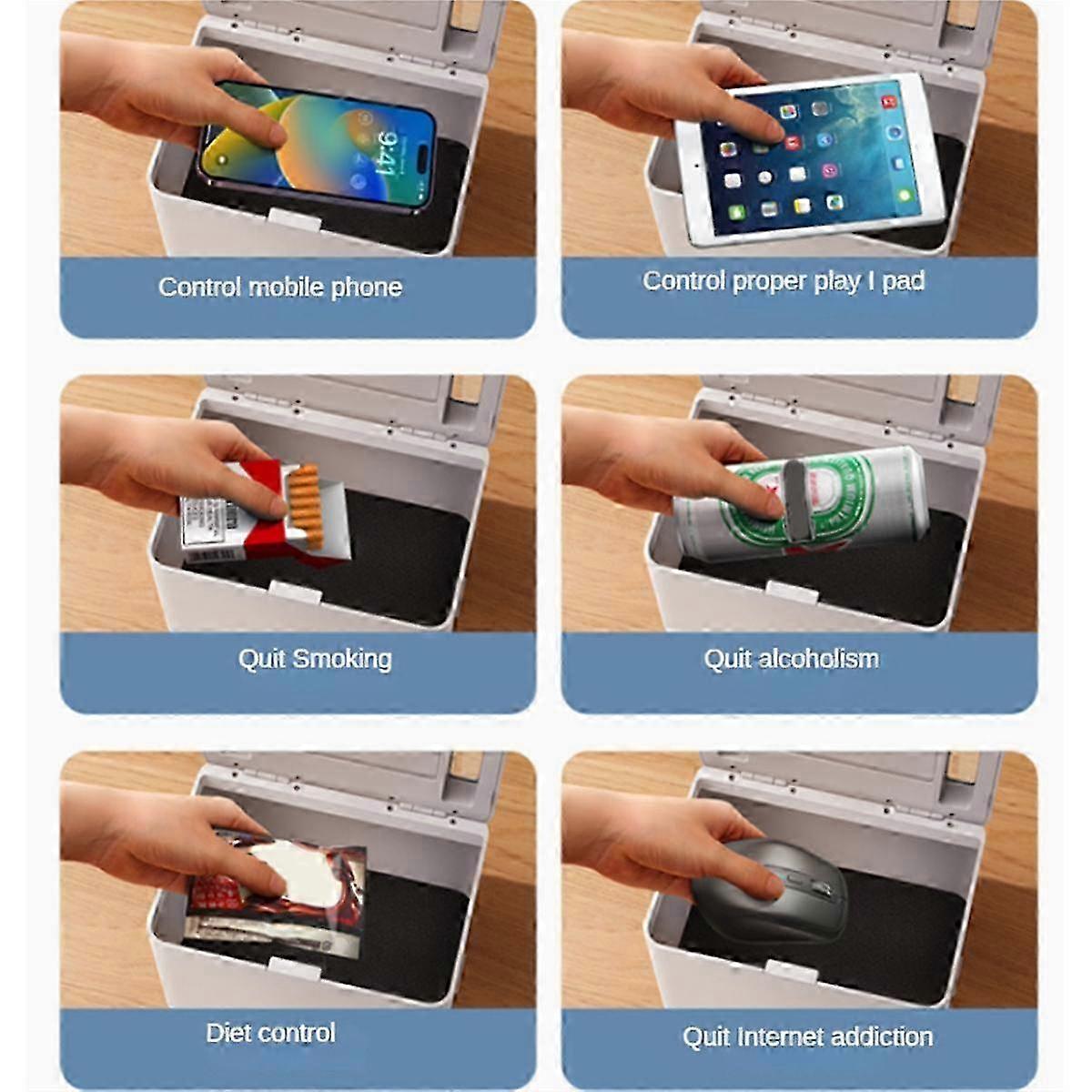 Metal Timed Lock Box,Mobile Phone Lock Box with , Lock Container Self ...