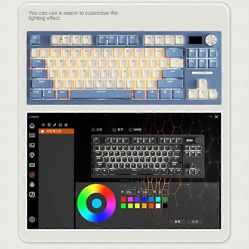 LT84 84-Key RGB Lighting Effect Wireless Mechanical Keyboard Hot ...