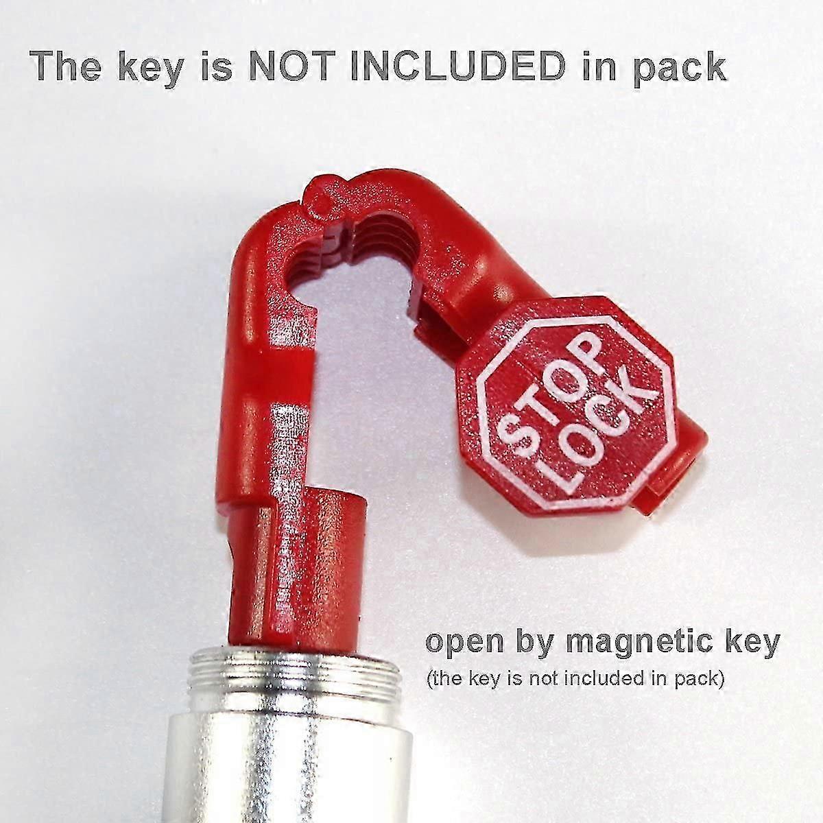 Peg Hook Lock Stop Lock 100 Pieces Plastic Red Stop Lock Anti-Theft ...