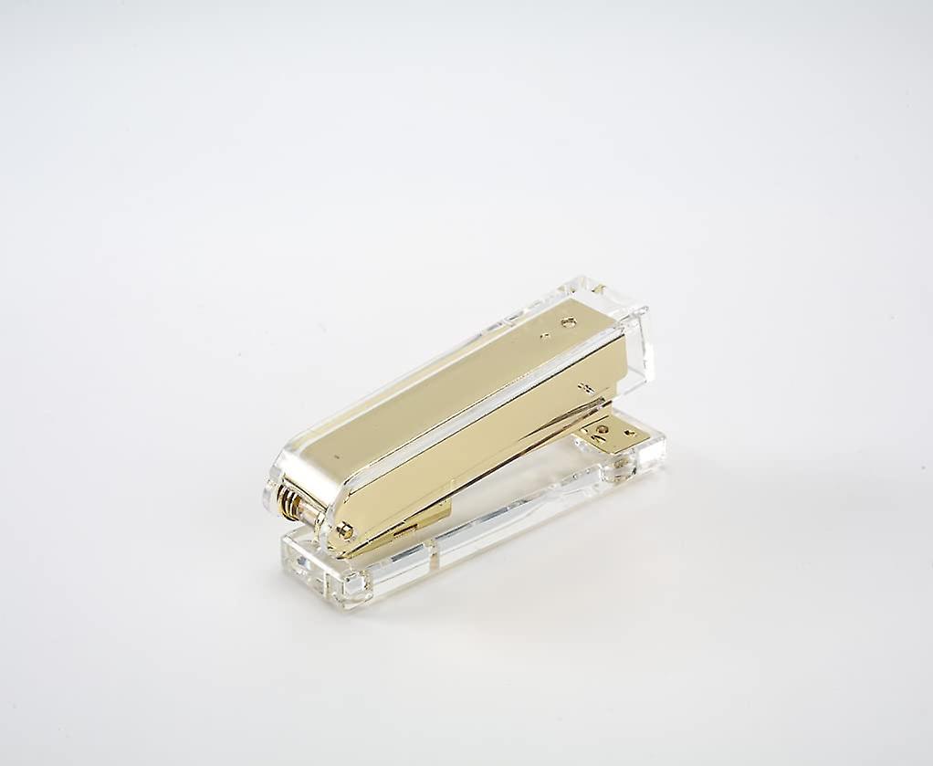 Acrylic Golden Stapler Transparent Metal Stapler, Classic Modern Design ...