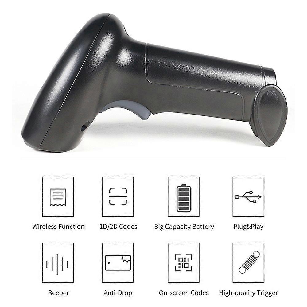 CYDT 2D 1D Barcode Scanner 2.4G Wireless Usb Wired Connection Handheld ...