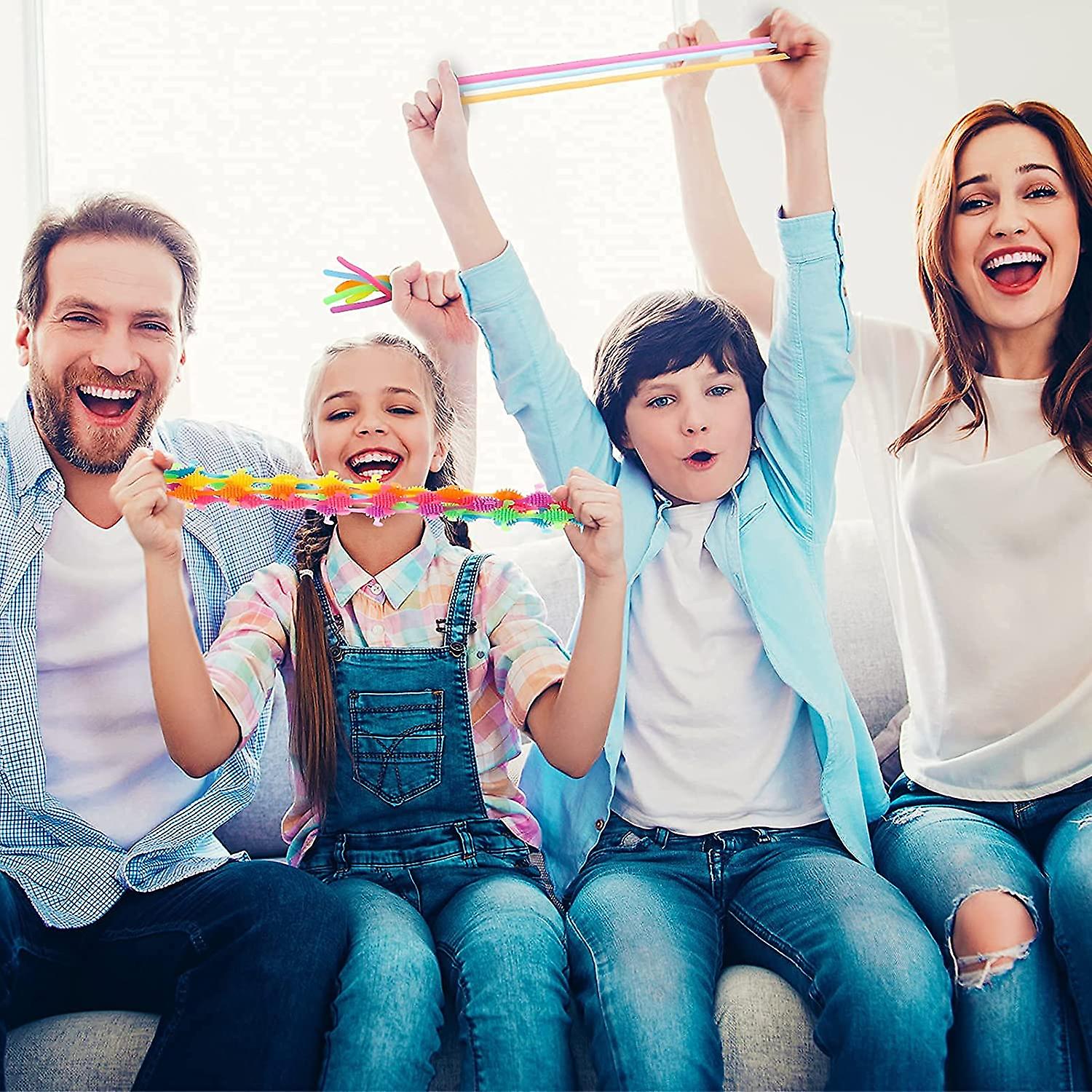 Fidget Noodles Toys, Sensory Noodle Strings, Stretchy Stress Relief Toy ...