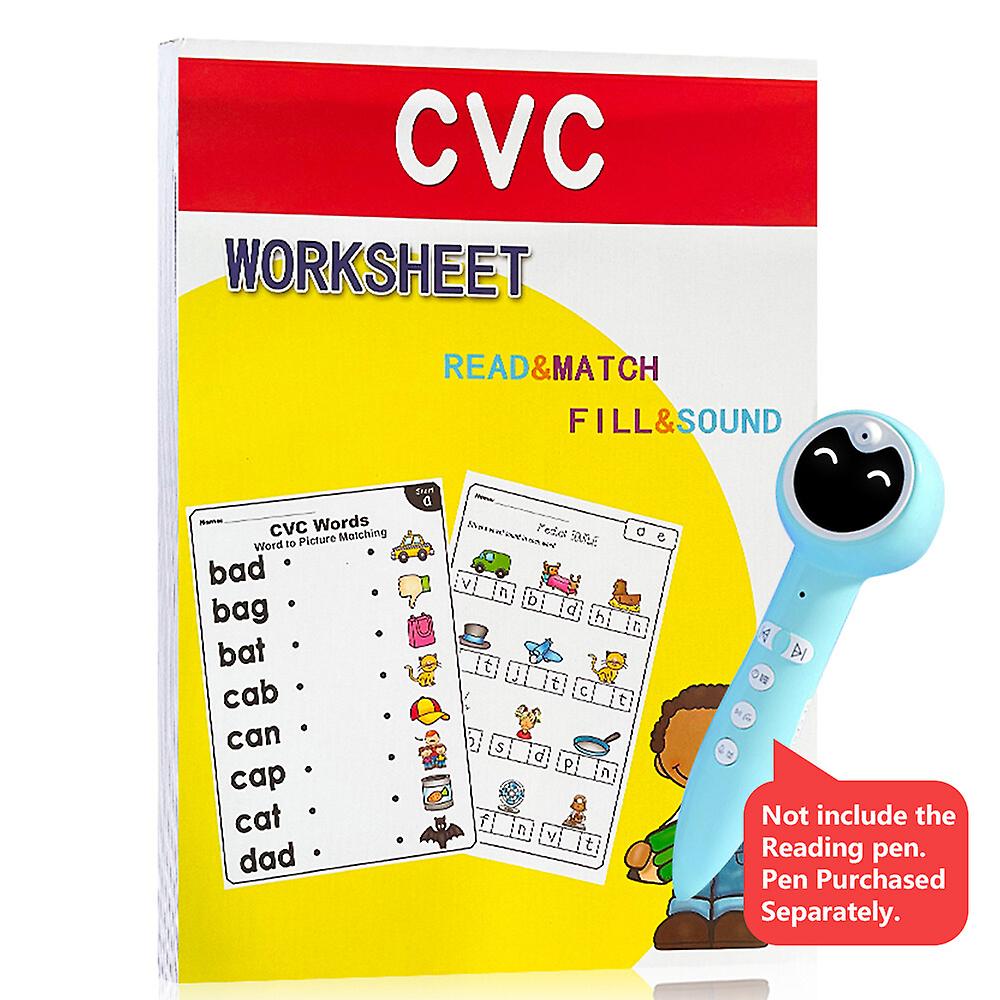 Cvc Posters Words Phonics Workbook Language Arts Skills Charts For Kids ...