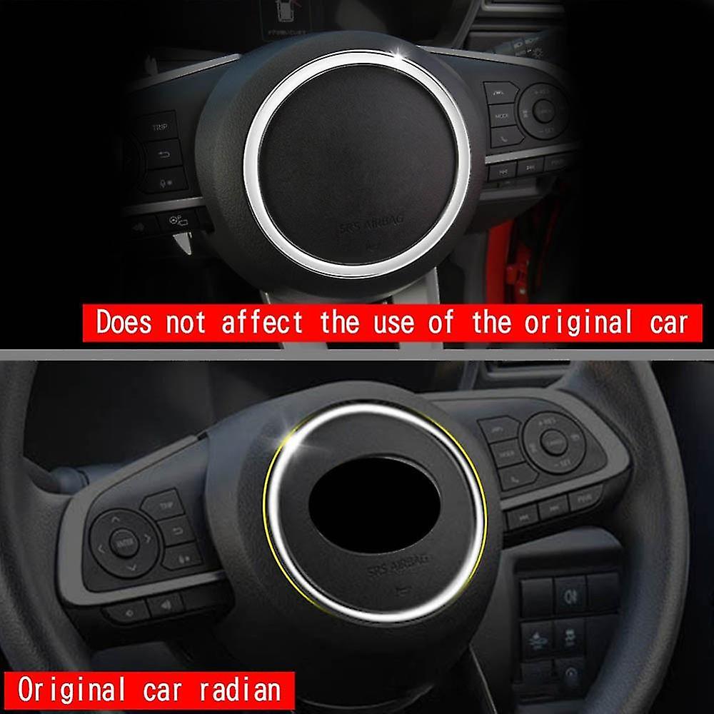For Raize 2021 2022 Car Silver Steering Wheel Ring Panel Cover Trim ...