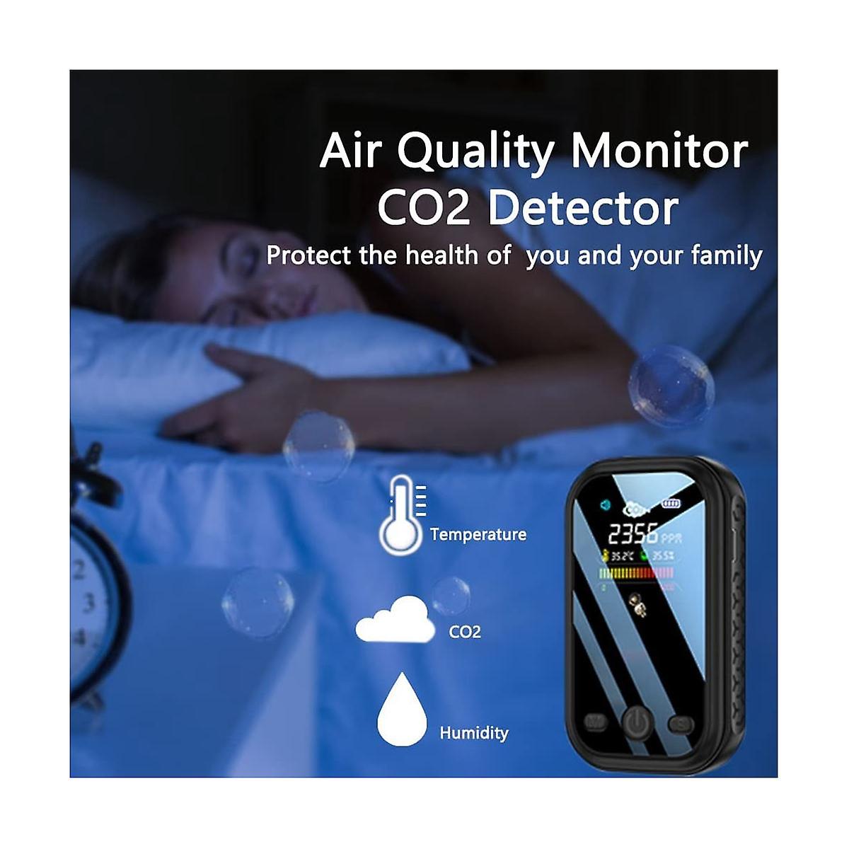 5 In 1 Co2 Meter Digital Temperature Humidity Tester Co2 Sensor Tvoc ...