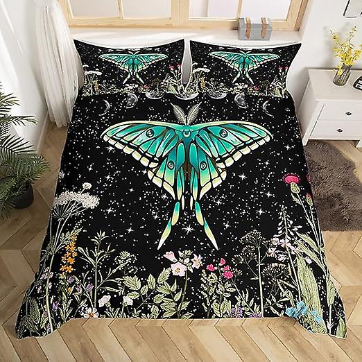 Wildflower Moth Butterfly Bedding Set Duvet Cover For Kids Boys Moon ...