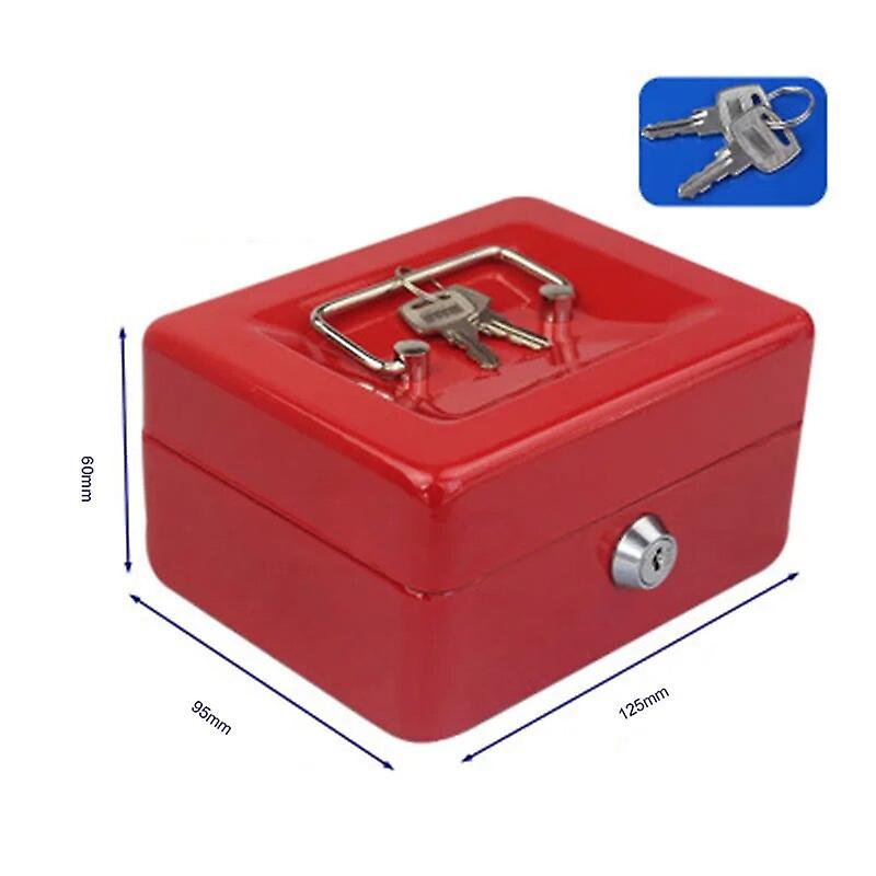Protable Key Locker Safe Home Shop Steel Mini Money Box Security Cash ...