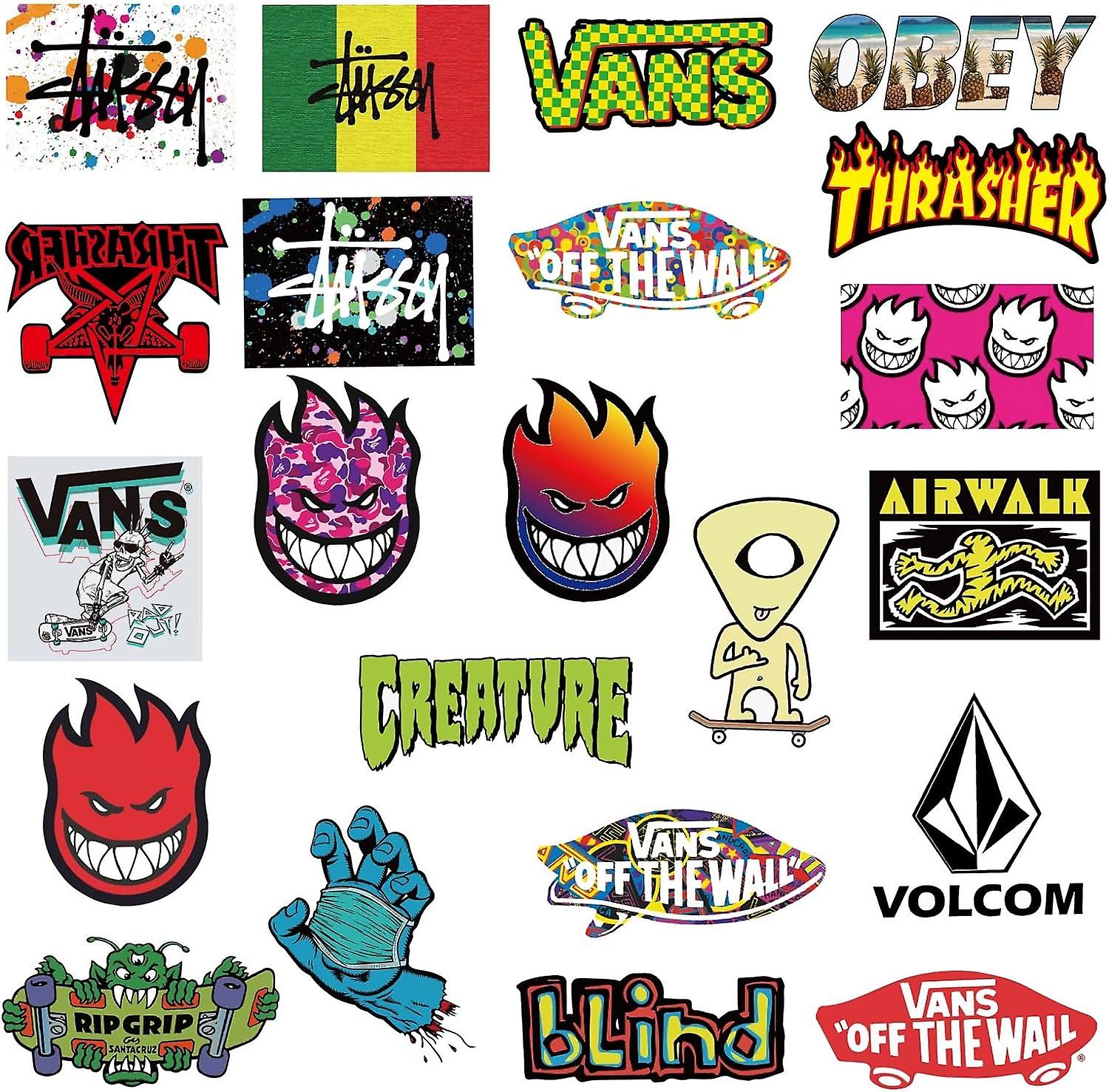 100 PCS Vinyl Random Skateboard Cool Stickers no Repeat Stickers ...