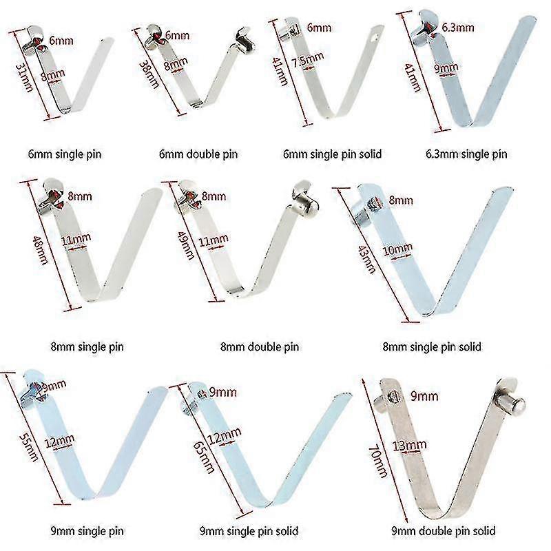 6pcs Kayak Paddle Spring Clips Tent Pole Clips Push Button Spring Snap ...