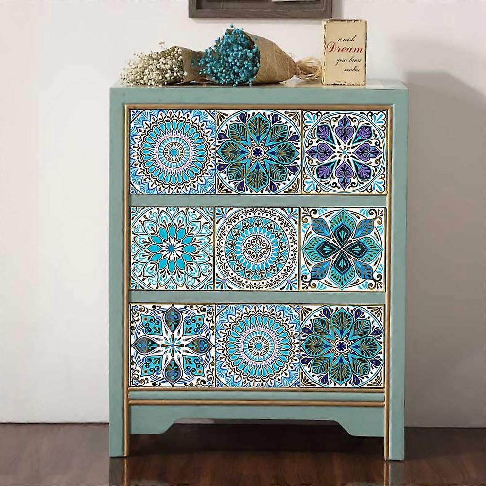 Mandala Style 10Pcs (6x6 inch) Tile Stickers, Peel and Stick Self ...