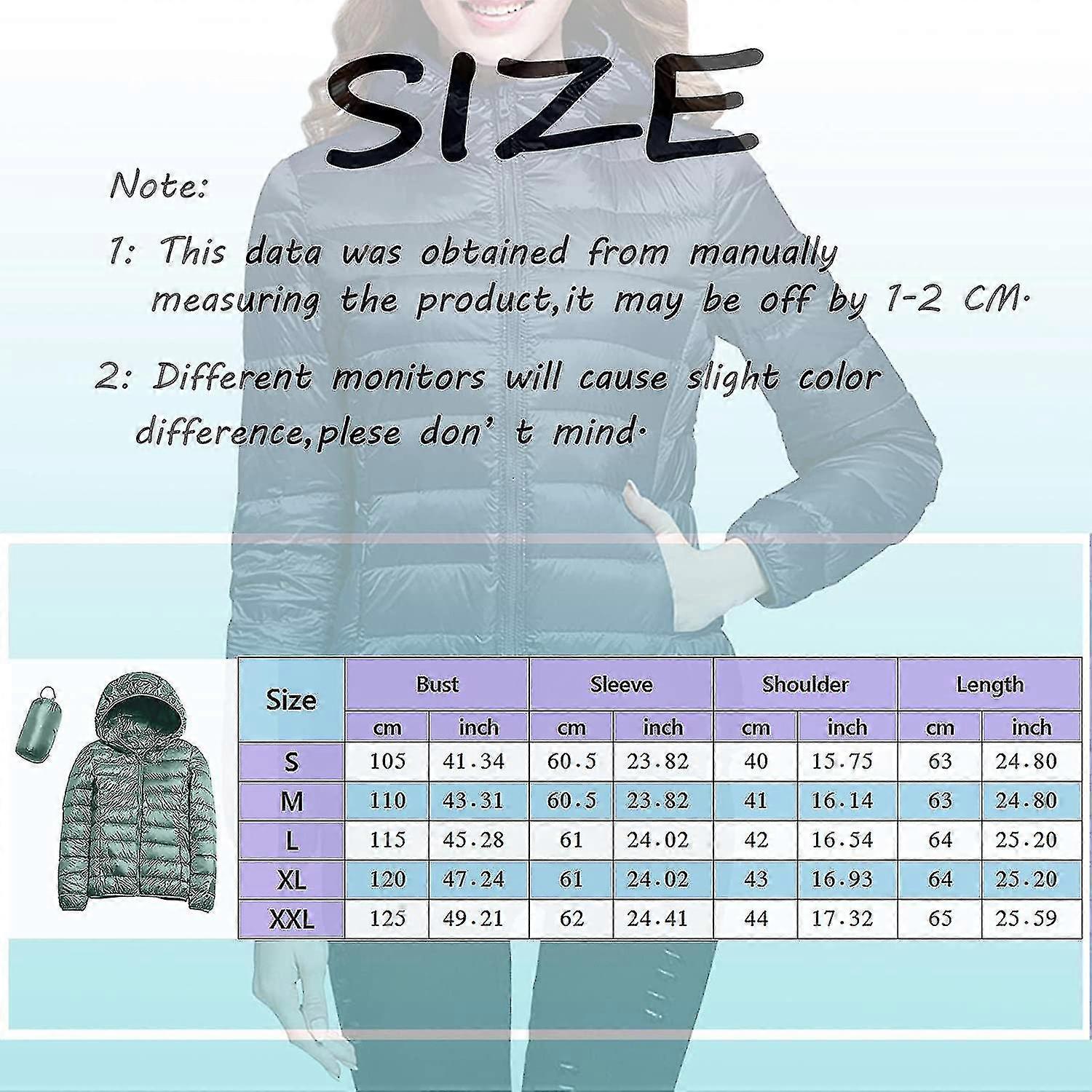 Womens Casual Lightweight Hooded Down Jacket Packable Puffer Coats ...