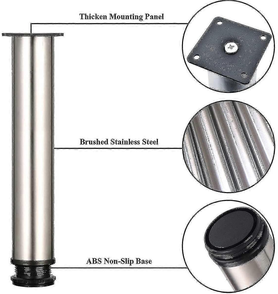 4 Adjustable Legs 300mm Height Thicken Cabinet Legs Table Legs ...
