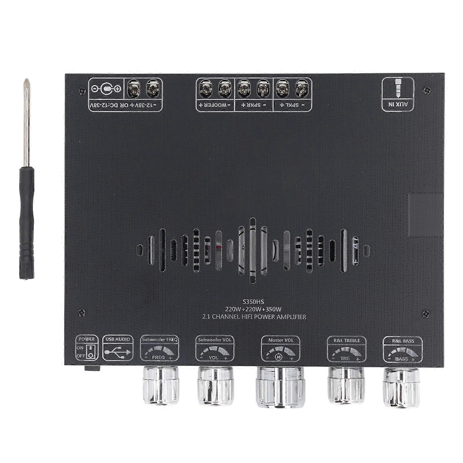 BT 5.1 Amplifier Board Stereo 2.1 Channel 350W 220W X 2 AUX USB Input ...
