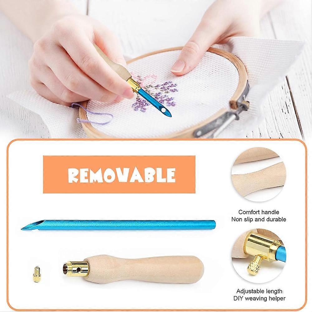 35 Pieces Punch Needle Set, Punch Needle Embroidery Kit, Adjustable ...