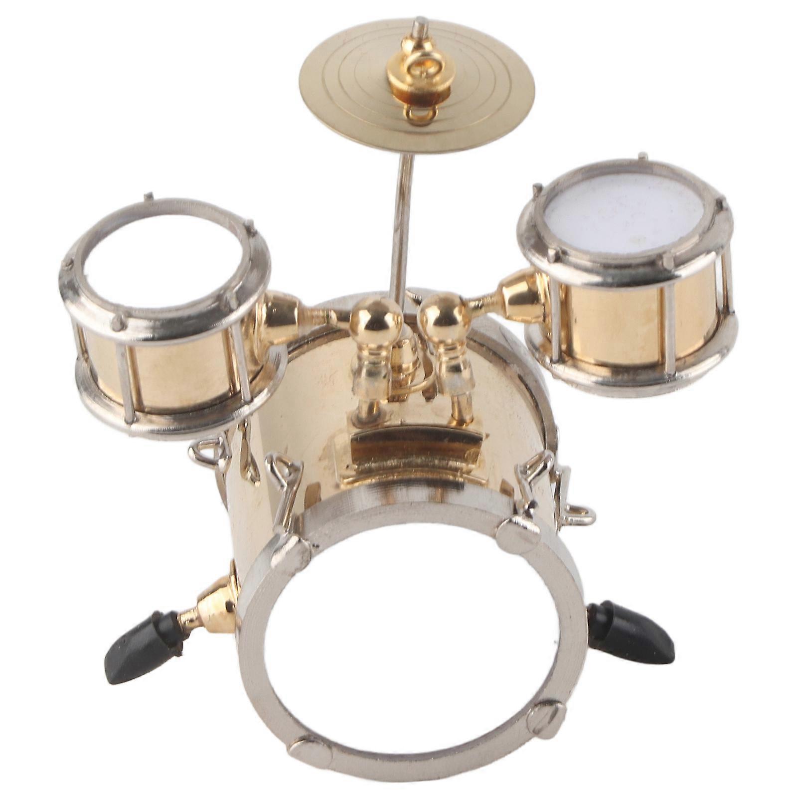 Miniature Musical Instrument Replica Drum Set Ornament Drummer Gift ...