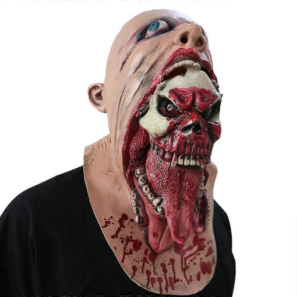 bloody Zombie Mask Halloween Mask Melting Face Adult Latex Costume ...