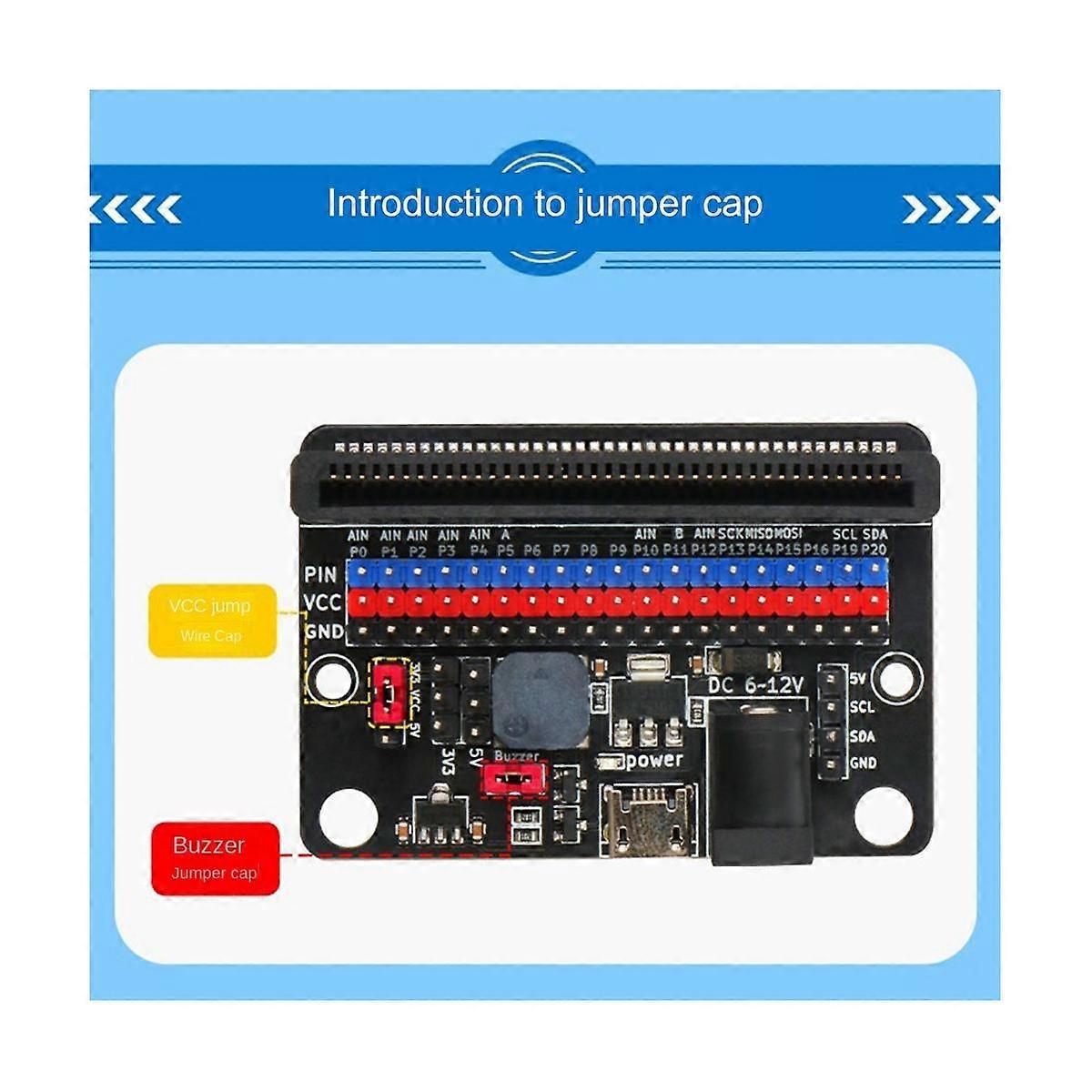 1Pcs Expansion Board for Microbit GPIO Expansion Python IO:Bit 5V with ...