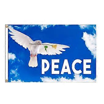 Peace Flag Peace Flag, Flag Of The Dove Of Peace 150 X 90 Cm, Garden ...