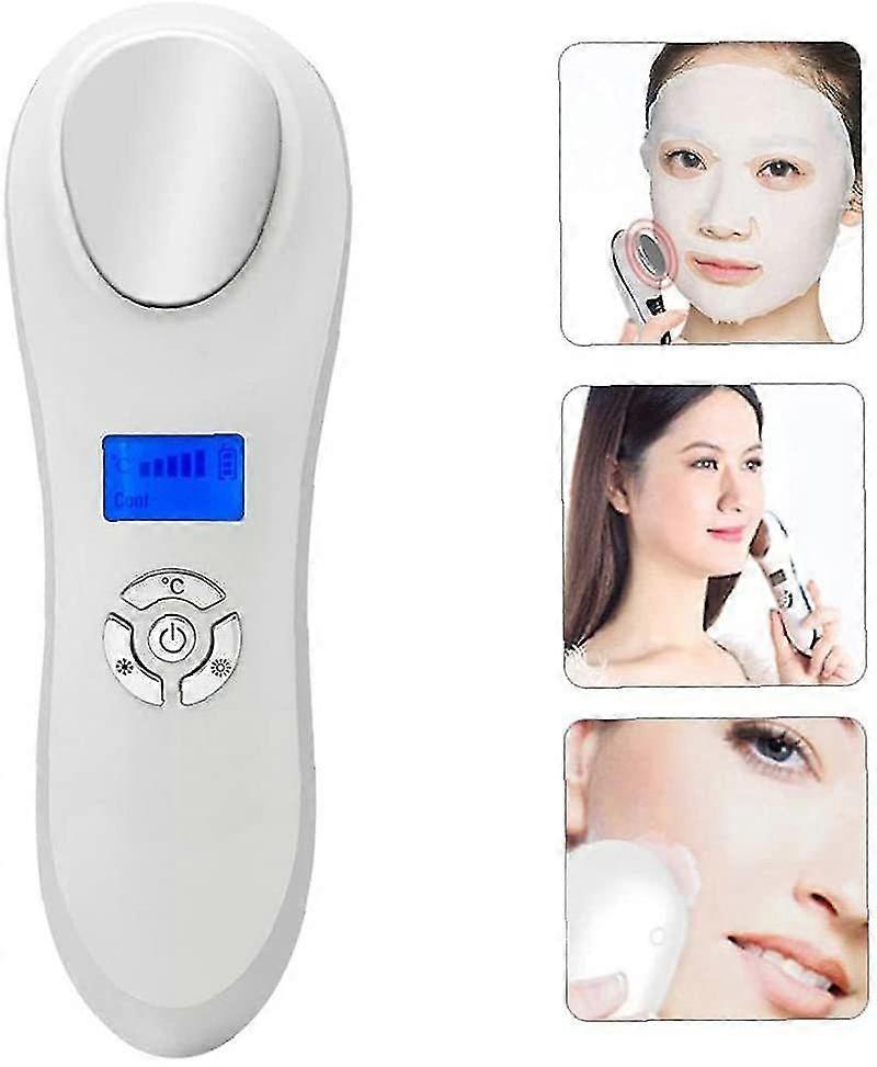 Hot and Cold Facial Massager, Electric Skin Lifter (White) | Fruugo UK