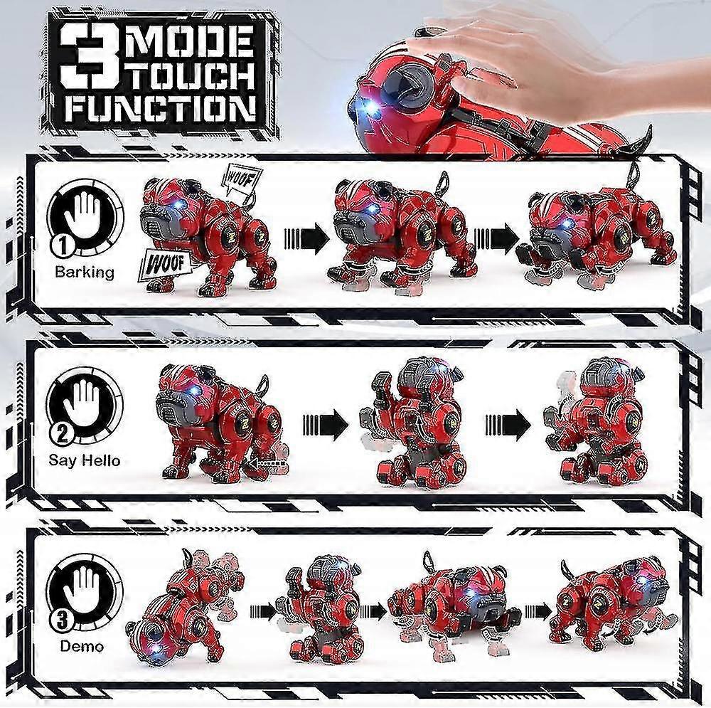 Robot Dog For Kids Remote Control Robot Rechargeable Programing Stunt ...