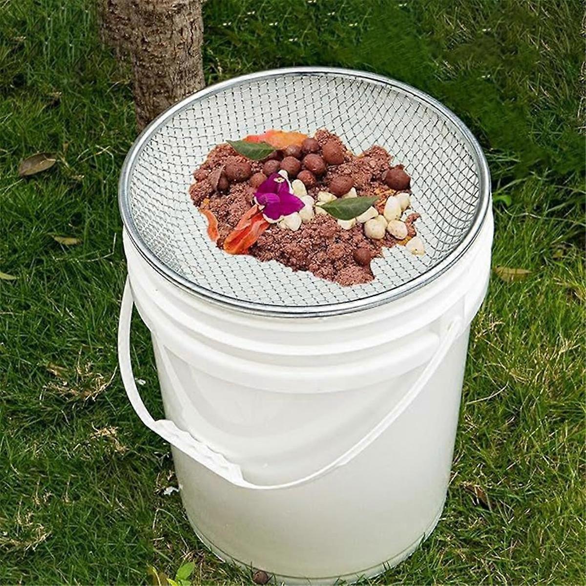 Stainless Steel Soil Compost Sieve for Capturing Soil Rocks & Sawdust ...