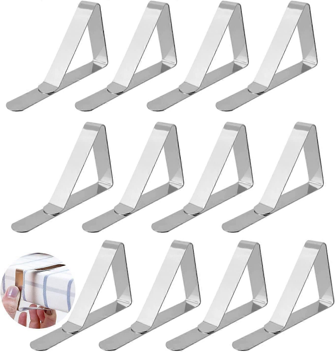 12 Pack Tablecloth Clips, Tablecloth Clips, Stainless Steel Tablecloth ...