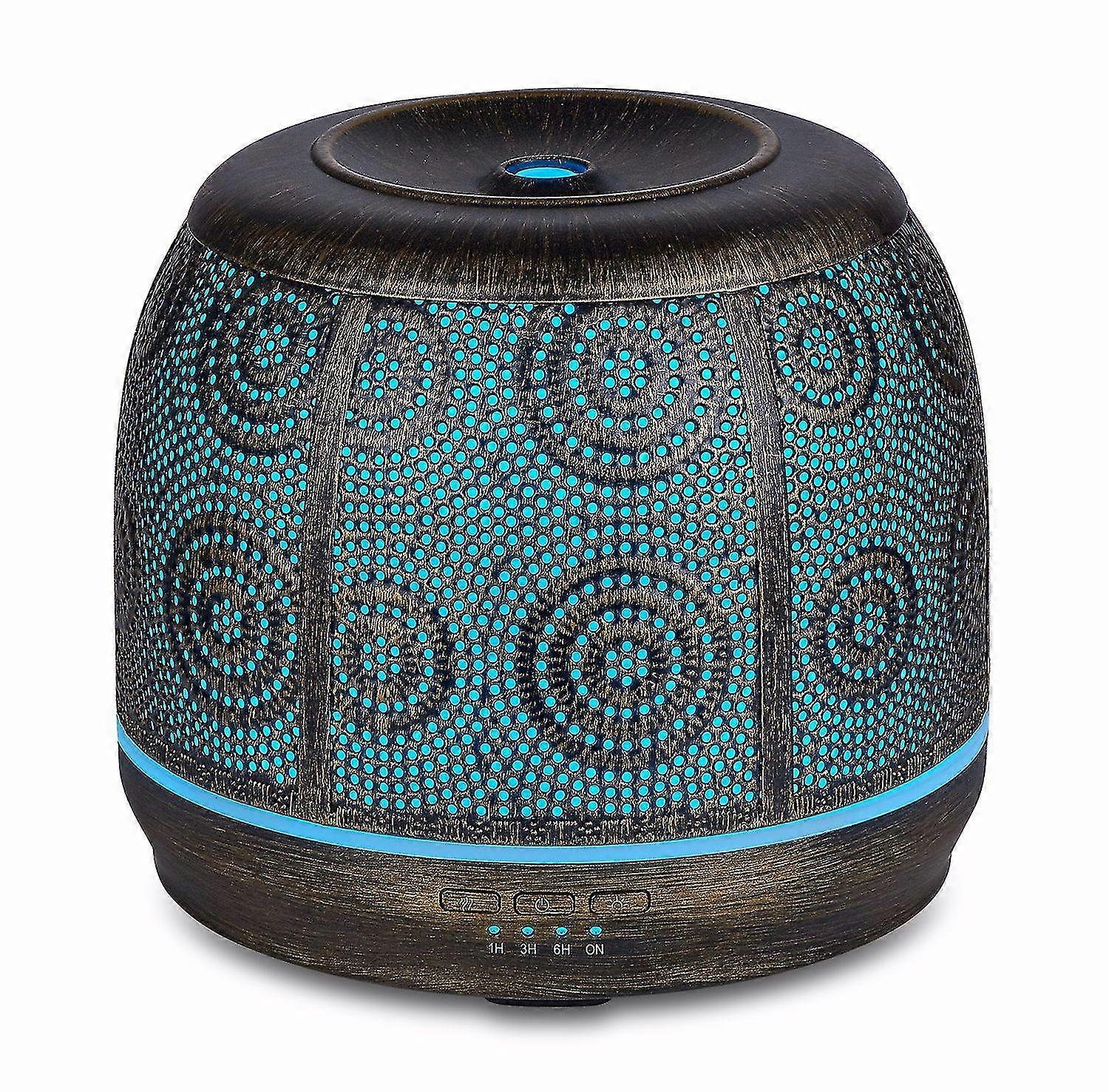 Aromatherapy Diffusers 500ml Metal Essential Oils Humidifiers With 7 ...