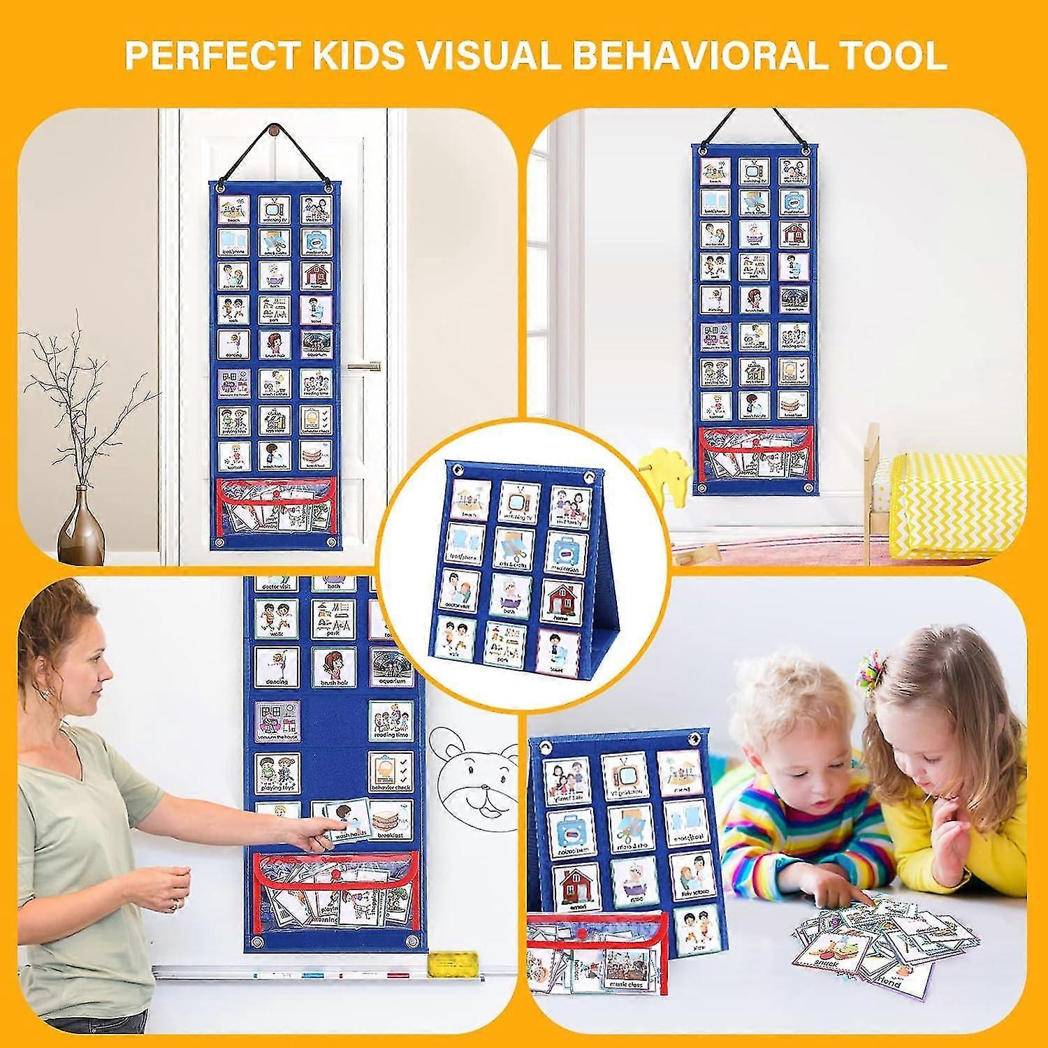 Visual Schedule Chart For Kids Toddlers, Daily Routine Chore Chart With ...