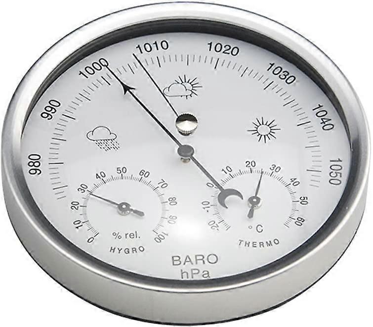 Weather Station Analogue Dial Barometer With Thermometer Hygrometer Air ...
