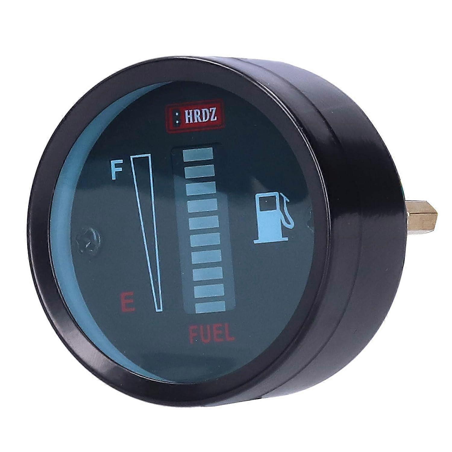 Fuel Gauge 12V, Fuel Tank Level Indicator, 52mm Dia LED Universal Fuel ...