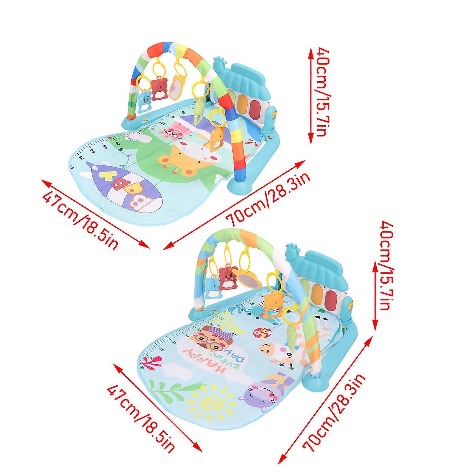 Baby Kick Play Piano Gym Infant Activity Gym Mat with Sound Light and 5 ...