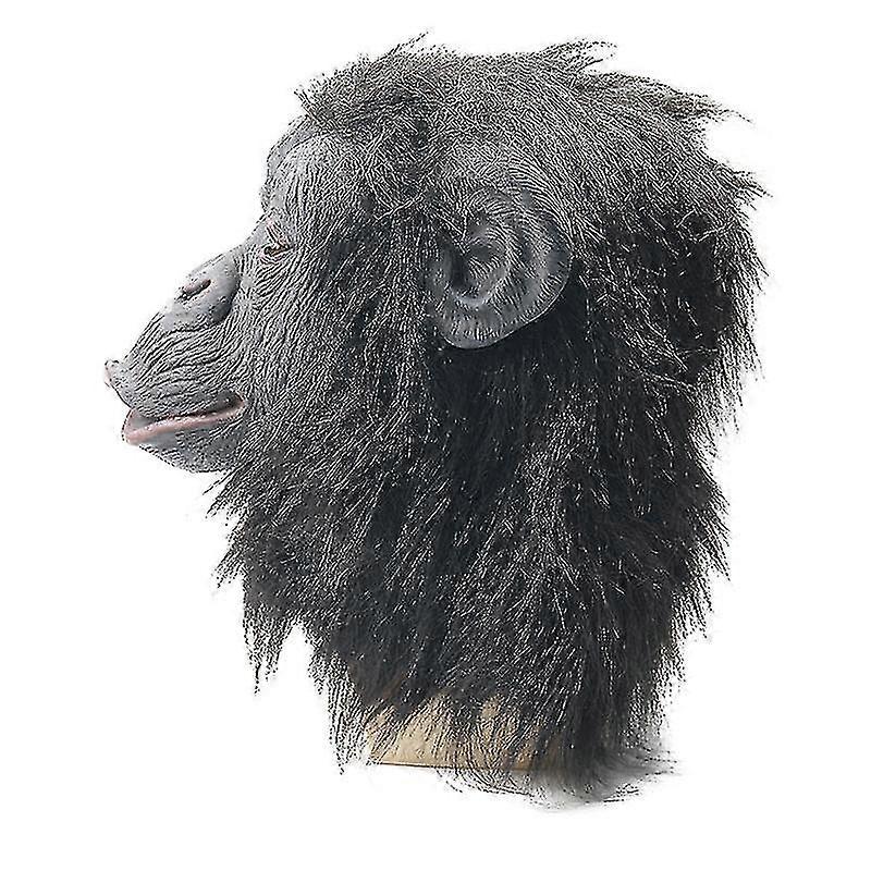Chimp Mask For Men Gorilla Latex Mask Halloween Costume Black Monkey ...