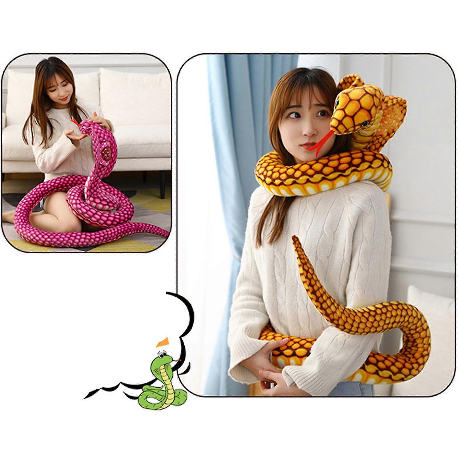 2.4m Cobra Plush Stuffed Animal Snake Cobra Snake Plush Toy Large King ...