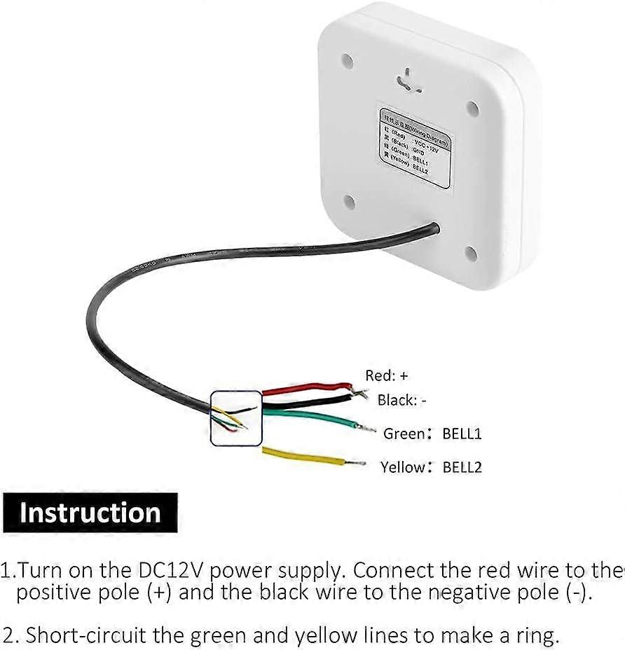 2025 Suitable DC 12V Wired Doorbell Door Bell Chime for Home Office ...