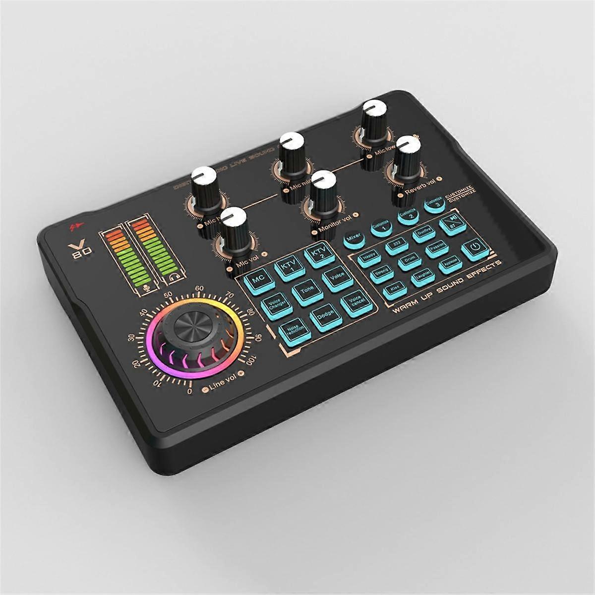 Professional Live Sound Card Mixer with DJ Effects Voice Changer, and ...