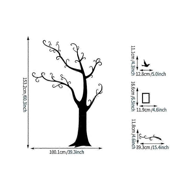 Wandtattoo Baum 3D DIY Wandaufkleber Sticker mit Bilderrahmen Foto Baum ...