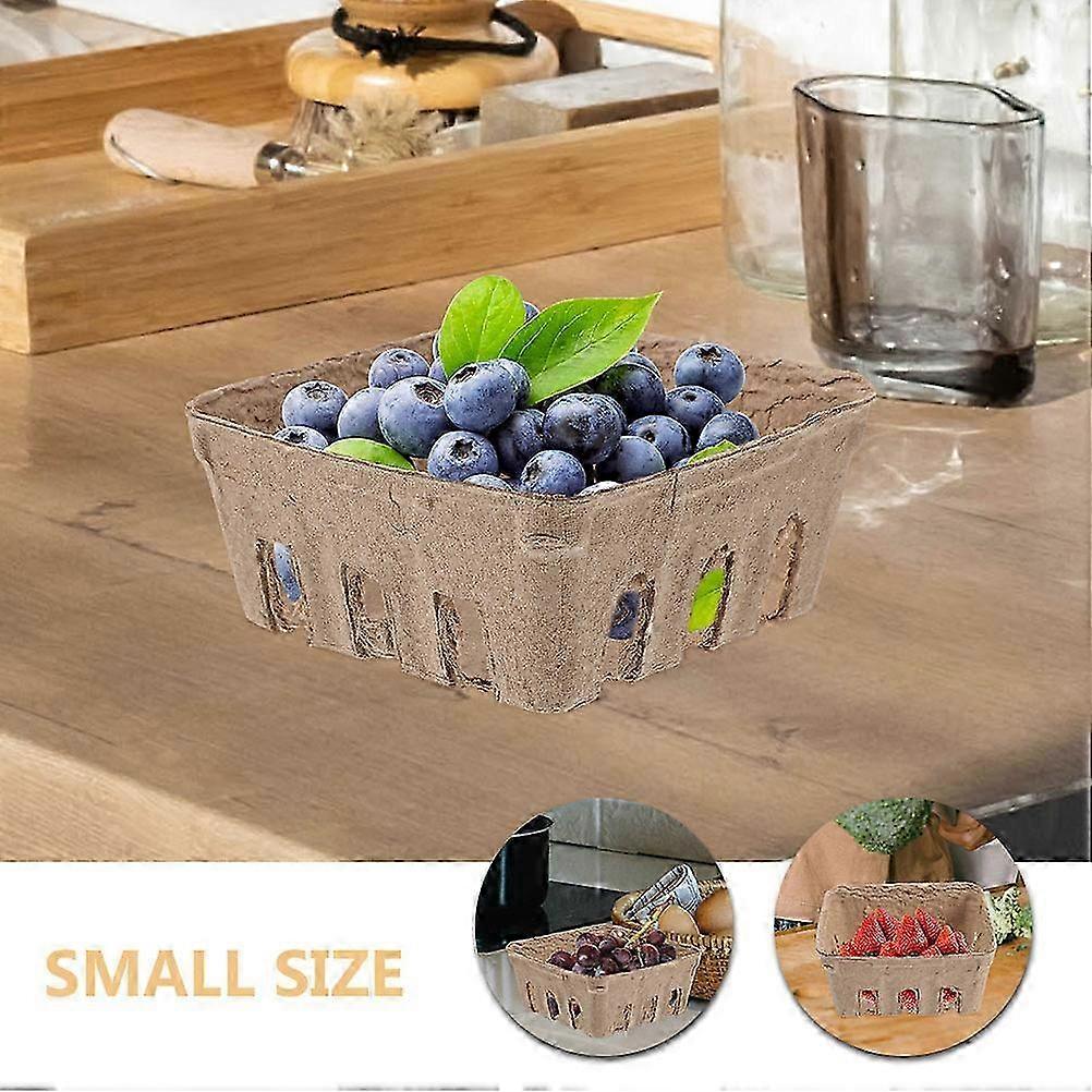 30pcs Fruits Packaging Box Paper Pulp Berry Basket Vegetable Fruit Tray ...