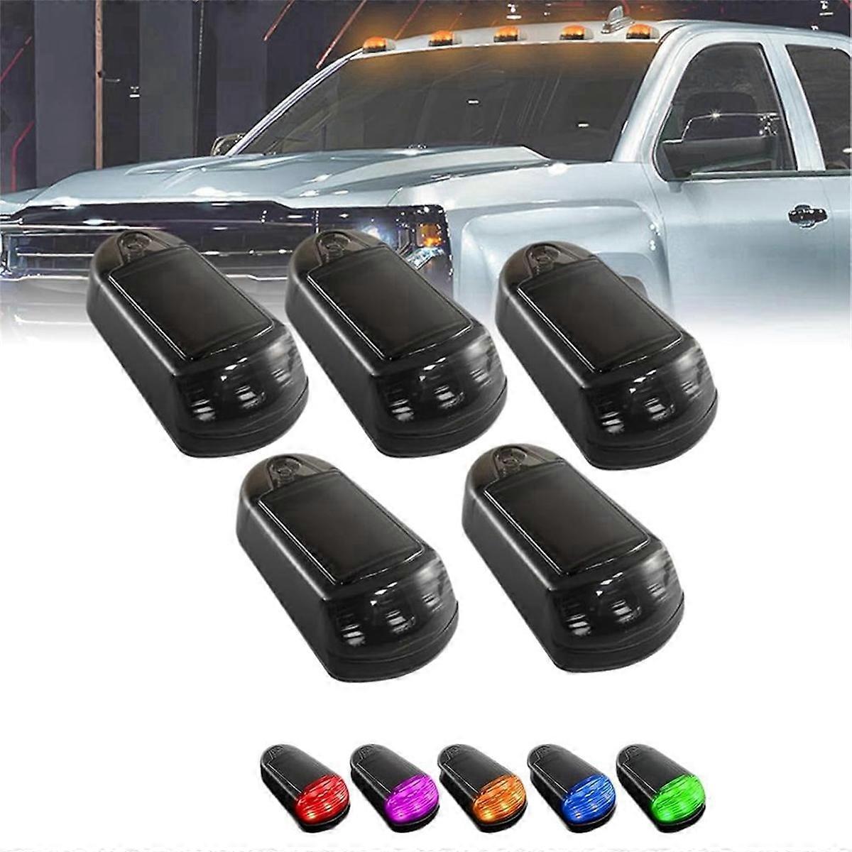 Wireless Cab Lights for Truck Solar Cab Lights Punch-Free LED Lights 7 ...