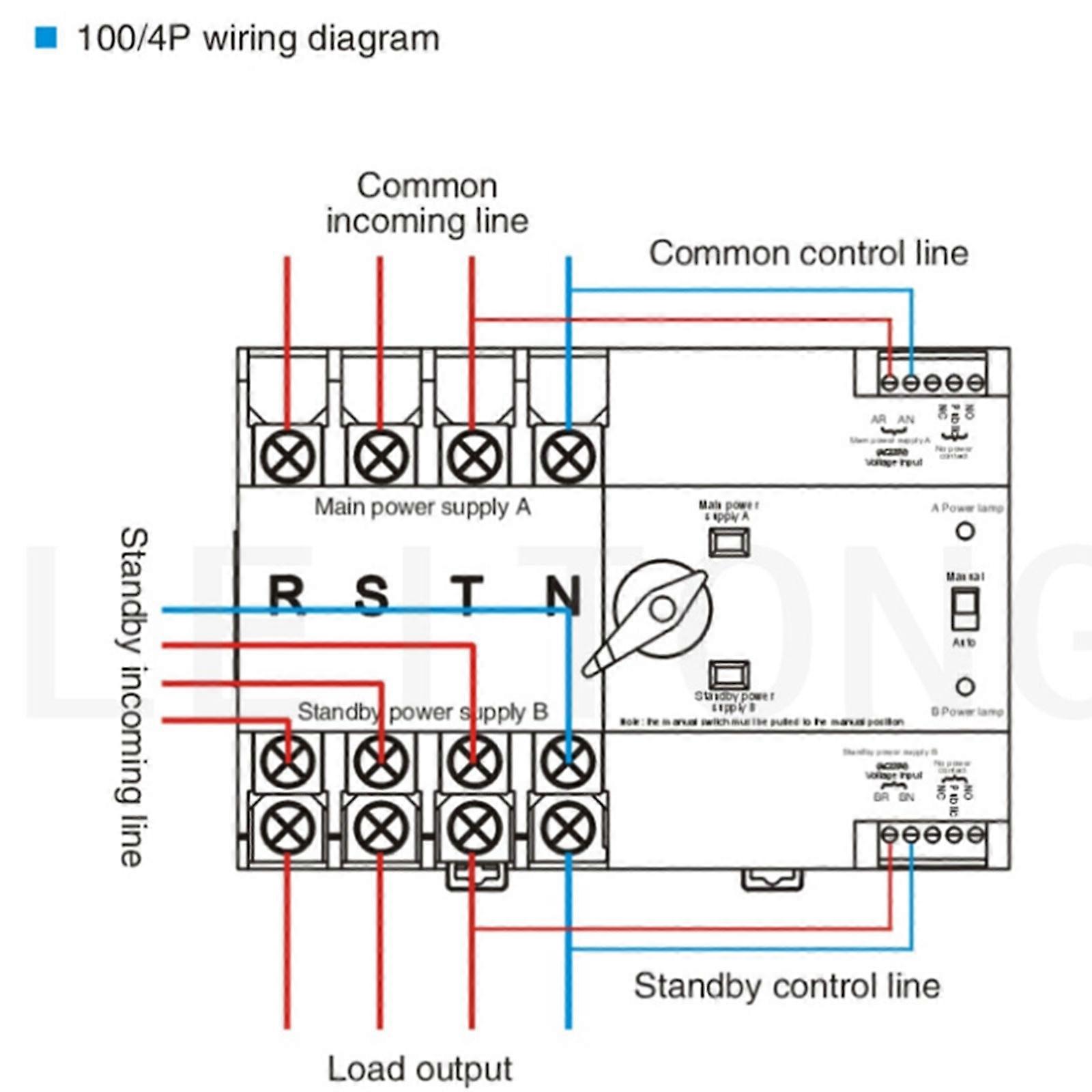 Generator Changeover Switches Electrical Selectors Switches 4P 100A ...